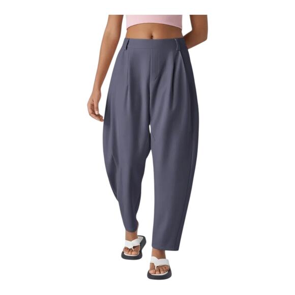 HALARA | Pants & Jumpsuits | Halara Womens M Barrel Leg Pants Blue ...